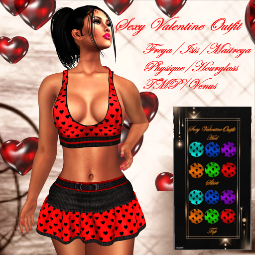 Second Life Marketplace Sexy Valentine Outfit Vendor